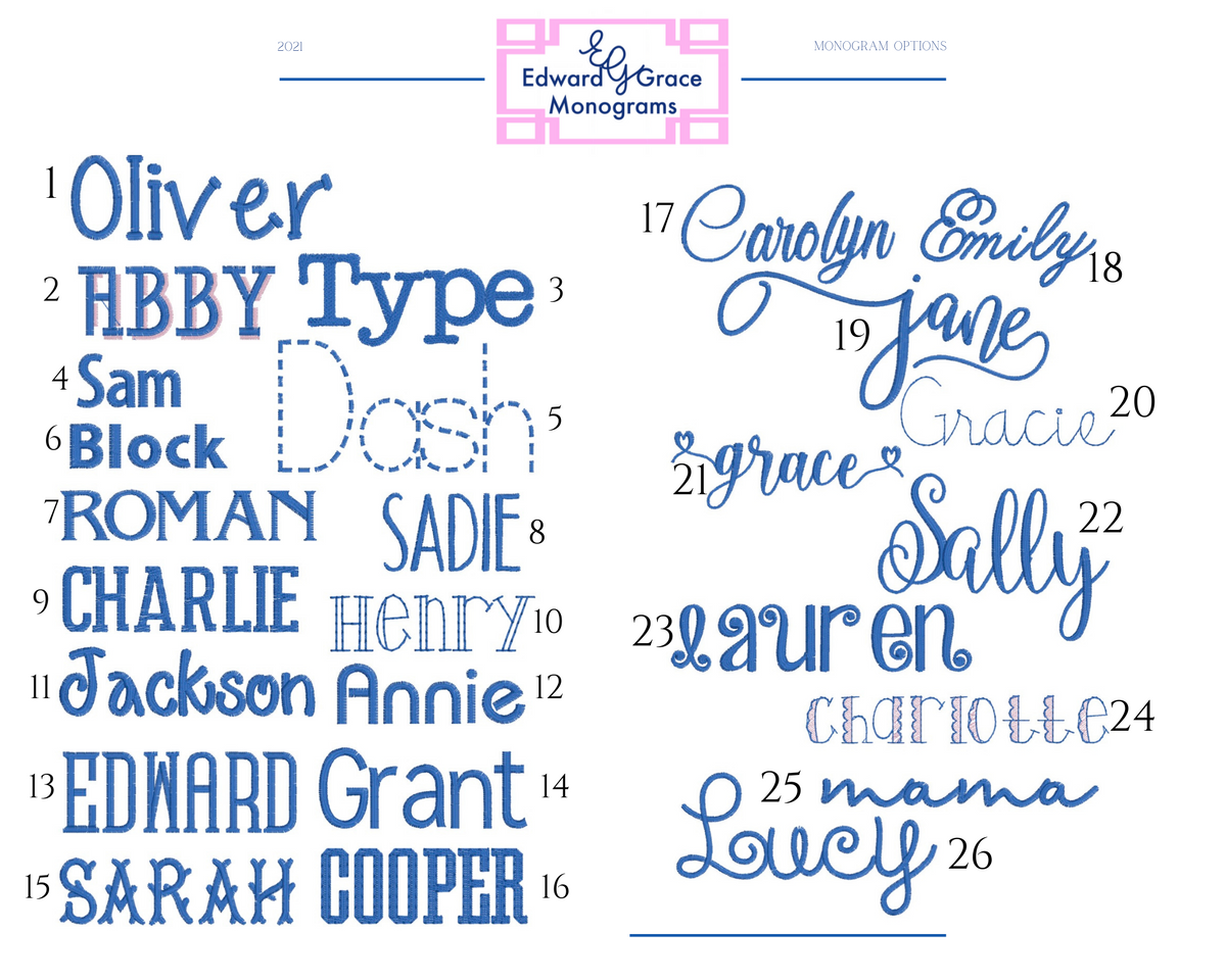 Fonts – Edward and Grace Monograms